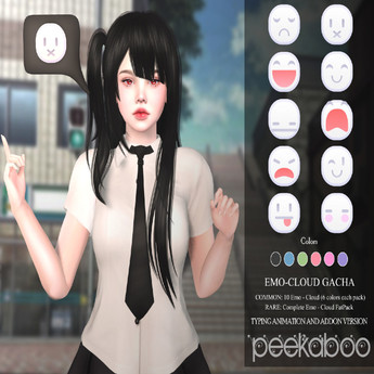 Second Life Marketplace - Peekaboo - Emo-Cloud (:)) & Emo Cloud Typer