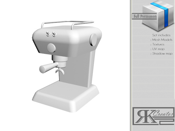 Second Life Marketplace - .::KR::. Smart Coffee Machine Full Permission