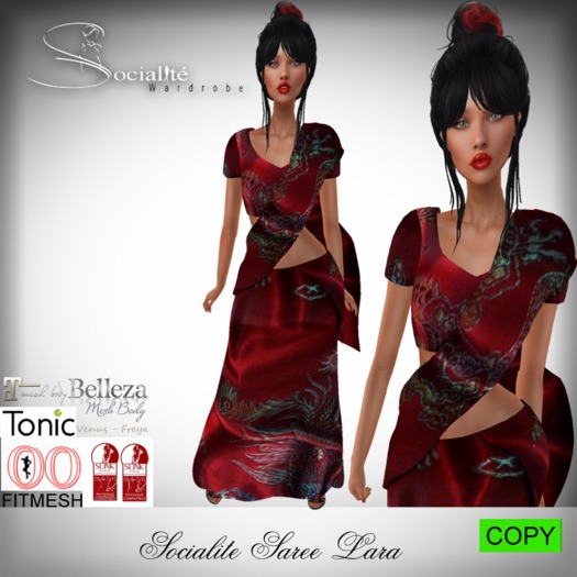 Second Life Marketplace - Socialite Saree LARA *MESH [Wear Me]