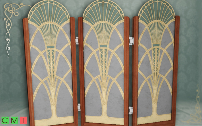 Second Life Marketplace - [MF] Art deco shell room divider (boxed)
