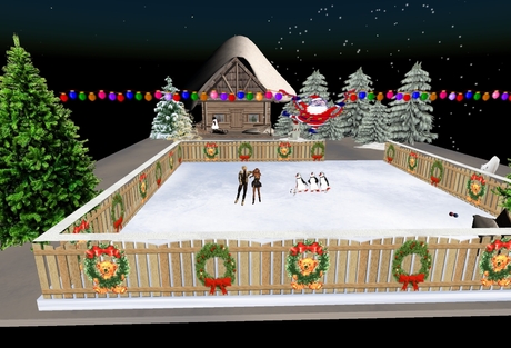 Second Life Marketplace - Low prim ice rink with skating animation