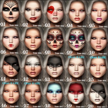 Second Life Marketplace - [Glam Affair] Dorothy Tattoo Face Applier ...