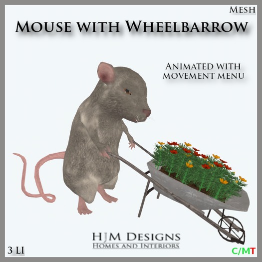 Second Life Marketplace - Mouse with Wheelbarrow