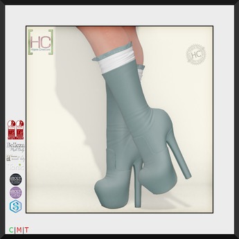 Second Life Marketplace - [HC] Tinka Eggshell Calf Boots for Slink ...