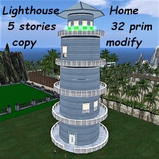Second Life Marketplace - LIGHTHOUSE Cottage HOME copy/mod Live in 5 ...