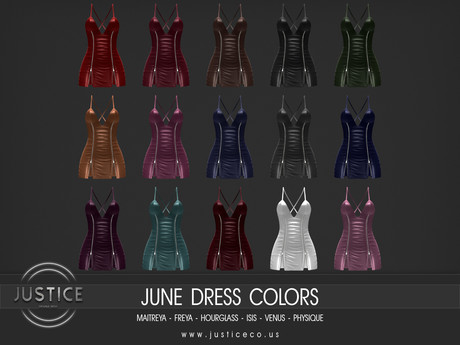 Second Life Marketplace - [JUSTICE] JUNE DRESS - FATPACK - WEAR ME