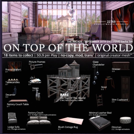 Second Life Marketplace - 22769 - On Top of the World Gacha - Dresser ...