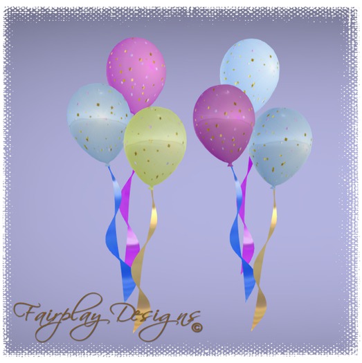 Second Life Marketplace - FDA Starry Night Confetti Balloons COPYABLE