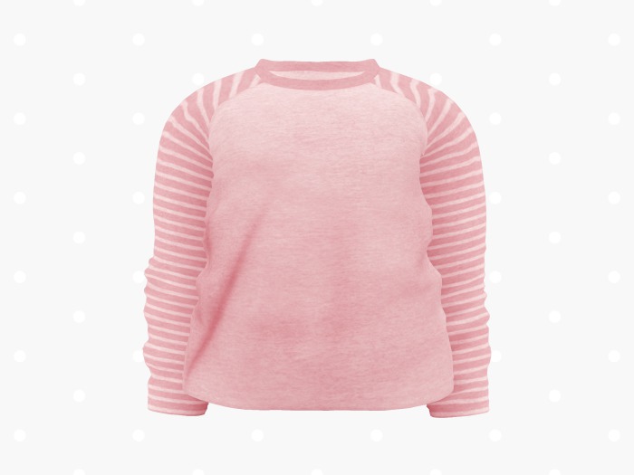 Second Life Marketplace - Bloom Striped Raglan (Pink)