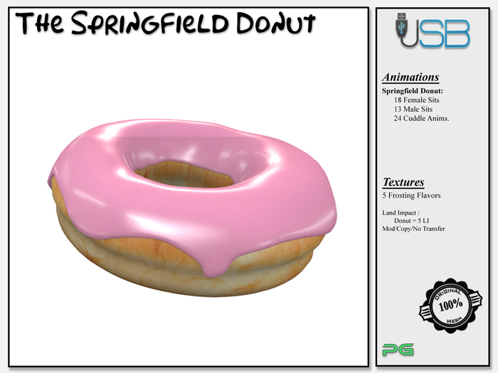 Second Life Marketplace - [USB] - The Springfield Donut (PG)