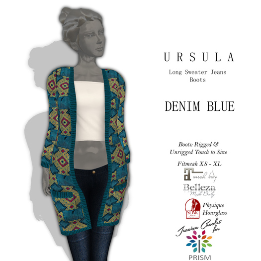 Second Life Marketplace - Prism URSULA Long Sweater Outfit by Jezzixa ...
