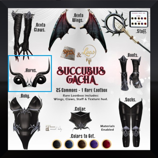 Second Life Marketplace - Luas x BJK Succubus Horns Purple