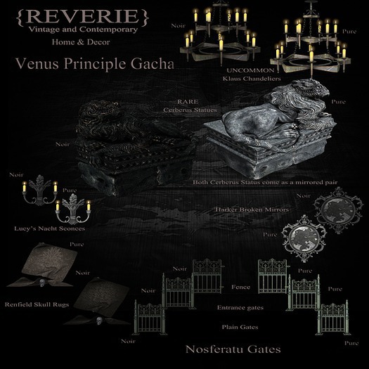 Second Life Marketplace - {Reverie} Venus Principle - Nosferatu Gate - Noir