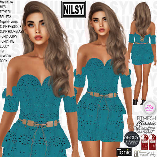 Second Life Marketplace - OFFSHOULDER CORSET TOP AND LAYERED SKIRT,ALL ...