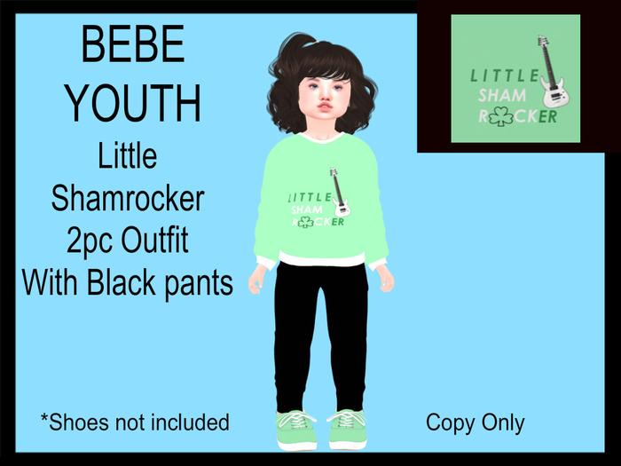 Second Life Marketplace - Steph-O-Bees - little Shamrocker Black Pants ...
