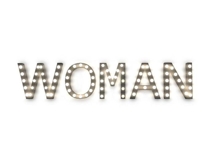 Second Life Marketplace - [Px] "WOMAN" Illuminated Light Bulbs Sign