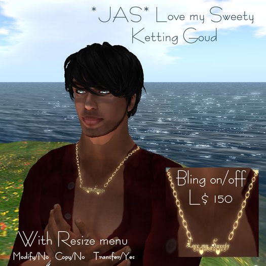 Second Life Marketplace - *JAS* Love my Sweety Ketting Goud