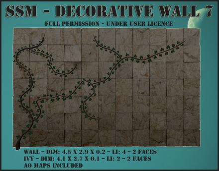 Second Life Marketplace - SSM - Decorative Wall Set 2
