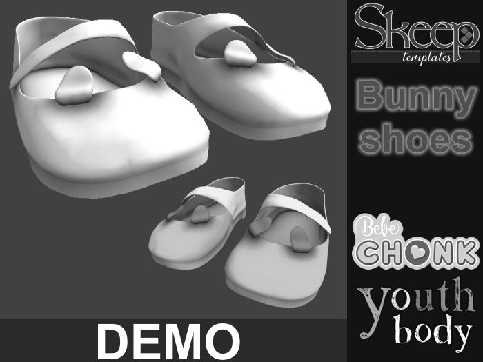 Second Life Marketplace - Skeep - Bebe Youth/Chonk - Bunny shoes - DEMO