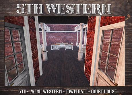 Second Life Marketplace - 5TH~ MESH Western Town Hall - Courthouse