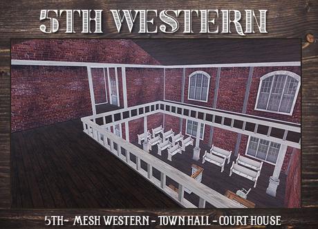 Second Life Marketplace - 5TH~ MESH Western Town Hall - Courthouse