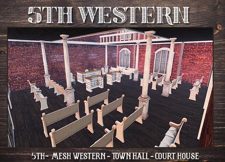 Second Life Marketplace - 5TH~ MESH Western Town Hall - Courthouse