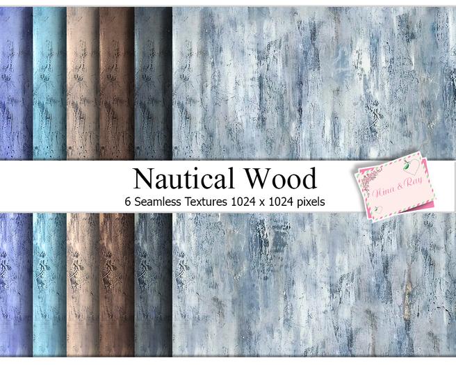 Second Life Marketplace - Nautical Wood - 6 Textures Seamless - NINA & RAY