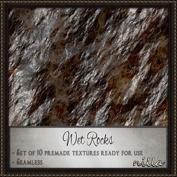 Second Life Marketplace - .:nilla:. Textures - Wet Rocks