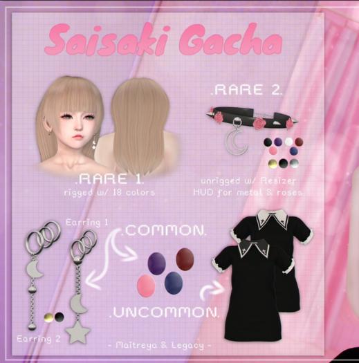 Second Life Marketplace - {jealousy} Saisaki Gacha Earring 2 .silver.