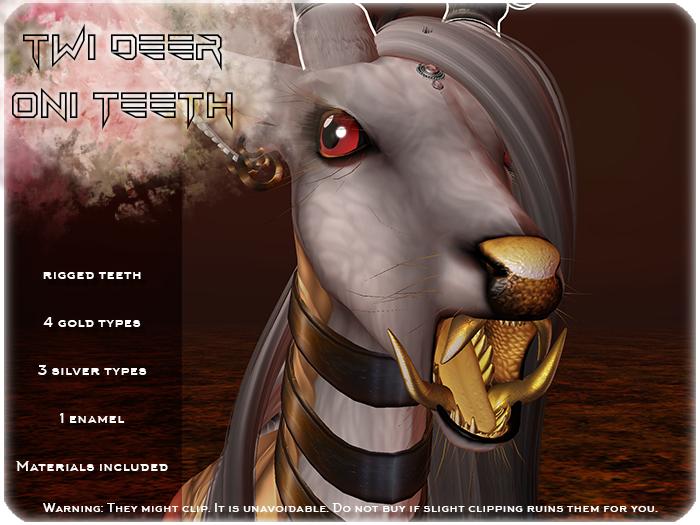 Second Life Marketplace - [INTELLITEK] Twi Deer Oni Teeth