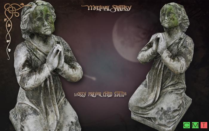 Second Life Marketplace - [MF] Mossy prayer child statue (boxed)