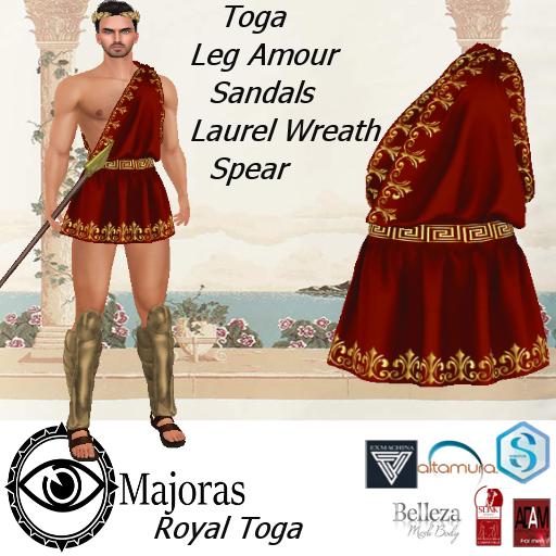 Second Life Marketplace - Majoras Royal Toga - Wear to Unpack