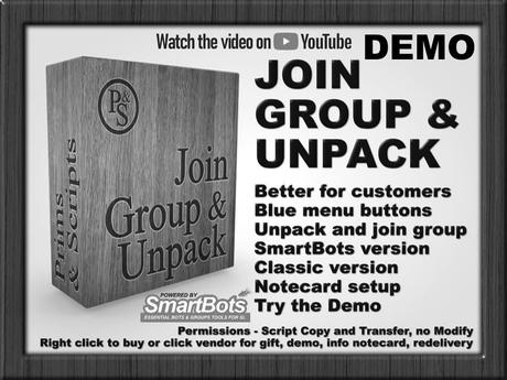 Second Life Marketplace - DEMO Join Group & Unpack