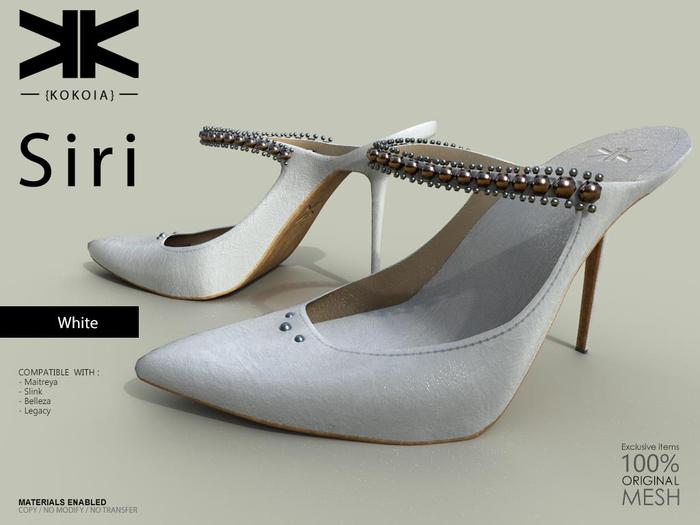 Second Life Marketplace - Siri :: Woman Shoes :: White :: {kokoia}