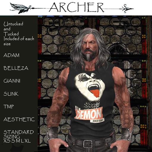 Second Life Marketplace - ARCHER - GENE SIMMONS "THE DEMON GOD" MEN'S ...