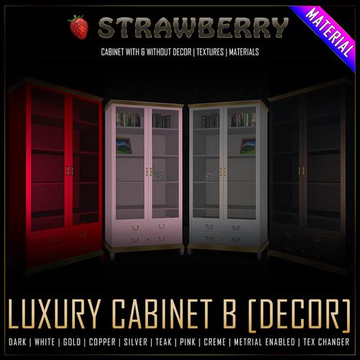 Second Life Marketplace - {Strawberry} Lux Cabinet B with Texture ...
