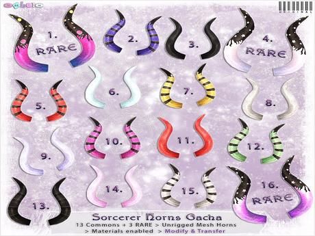Second Life Marketplace - [ bubble ] Sorcerer Horns - 6 - Sky