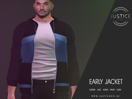 Second Life Marketplace - [JUSTICE] EARLY JACKET - TEAL