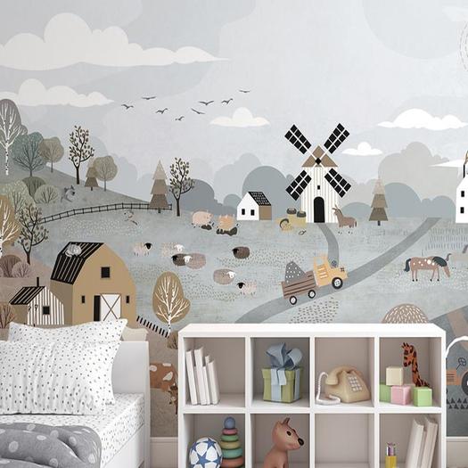 Second Life Marketplace - Farm with animals wall texture (NO seamless)