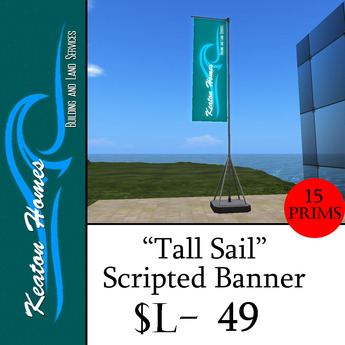 Second Life Marketplace - Keaton Serenity - Tall "Sail" Banner - DEMO