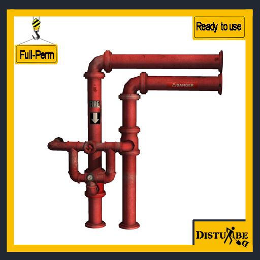Second Life Marketplace - ::Disturbed:: Fire Pipe - FULL PERM MESH