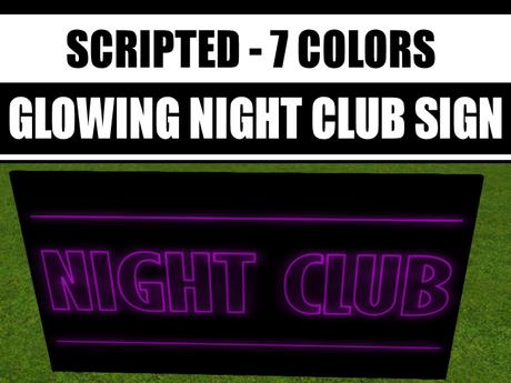 Second Life Marketplace - Scripted night club sign