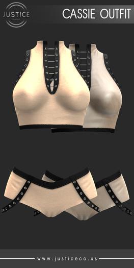Second Life Marketplace [justice] Cassie Outfit Creme