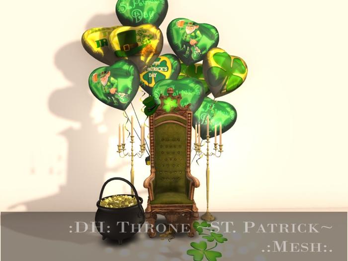 Second Life Marketplace - :DH: Green Throne ~St. Patrick~