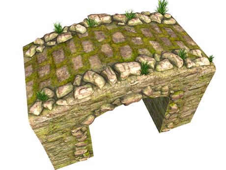 Second Life Marketplace - Full Perm Mossy Rock Bridge Mesh