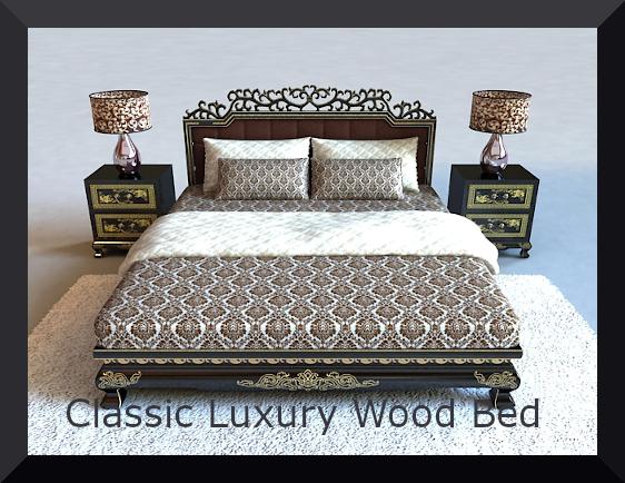 Second Life Marketplace - Classic Luxury Wood Bed