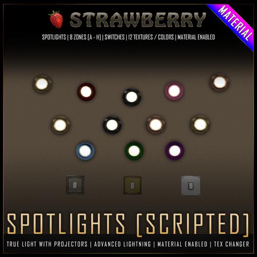 Second Life Marketplace - {Strawberry} Lux Spot Lights & Switches | 4* ...