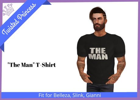 Second Life Marketplace - TP- The Man Black T-Shirt