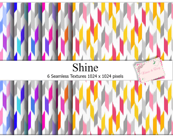Second Life Marketplace - Shine - 6 Textures Seamless - NINA and RAY NR