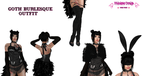 Second Life Marketplace - Goth Burlesque Outfit